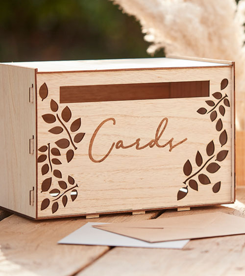 DIY-Kartenbox aus Holz - 30 x 20 x 20 cm